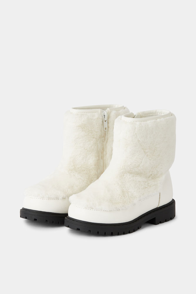 RISE Little Earthling Animal Sherpa Boots Beige | Babies R Us Canada