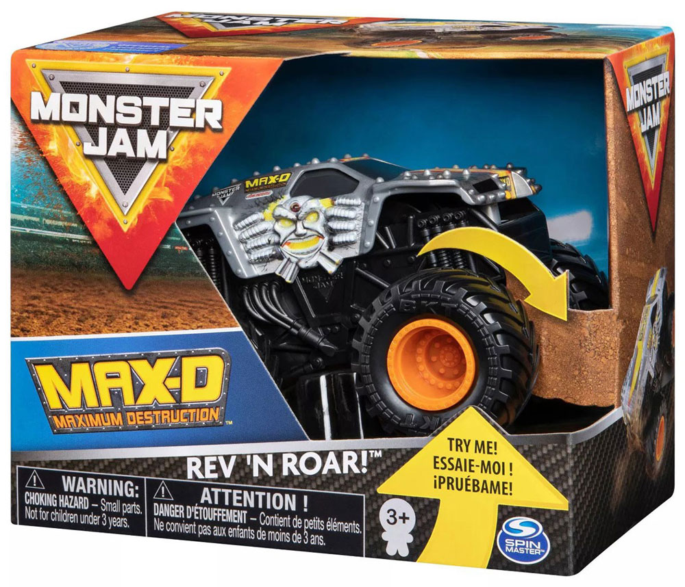 Monster Jam, Official Max D Rev 'N Roar Monster Truck, 1:43 Scale ...