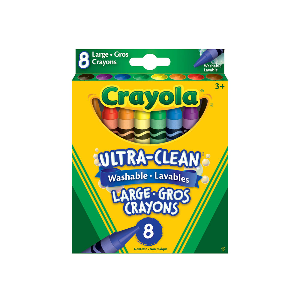 Crayola Ultra-Clean Washable Large Crayons, 8 Count | Toys R Us Canada