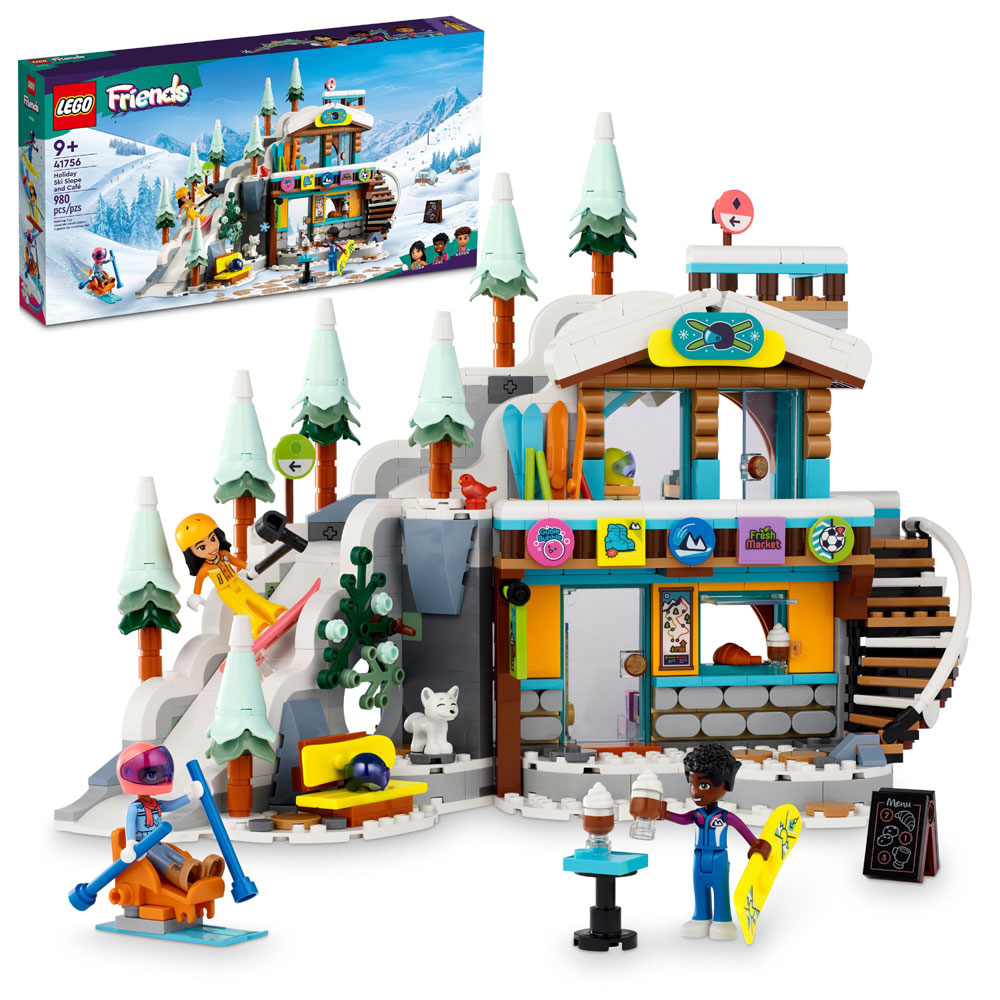 LEGO Friends Holiday Ski Slope and Café 41756 Building Toy Set (980 ...