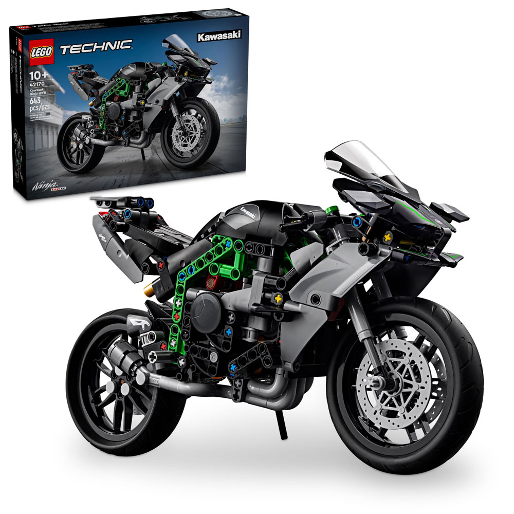 LEGO Technic Kawasaki Ninja H2R Motorcycle Toy, Kids Room Décor, 42170 ...
