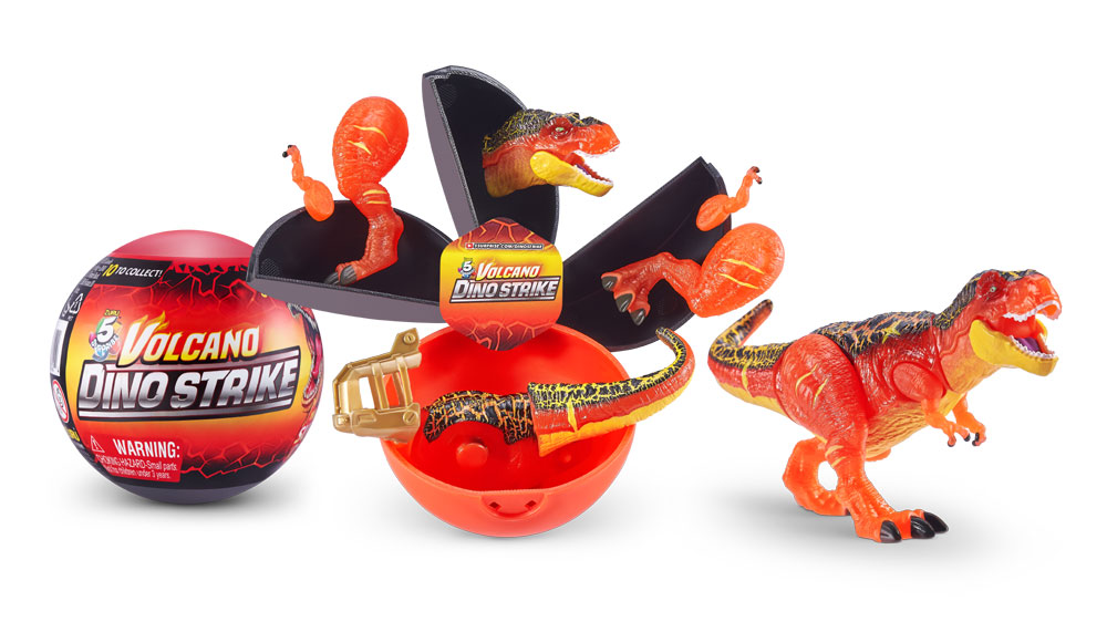 5 SURPRISE Dino Strike Volcano Series 4 Mystery Collectible Capsule by ...