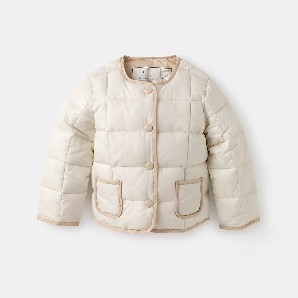 quilted button-up jacket