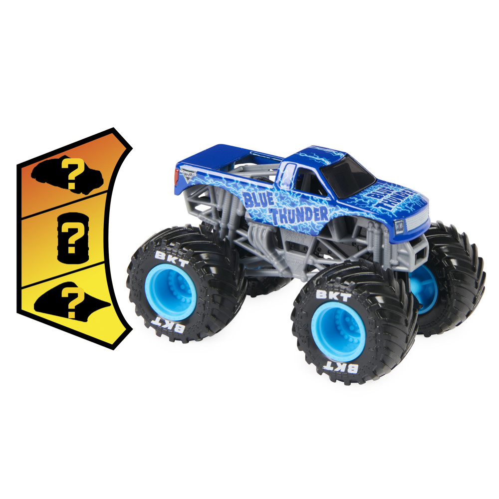 Monster Jam, Official Blue Thunder Truck, Die-Cast Vehicle, 1:64 Scale ...