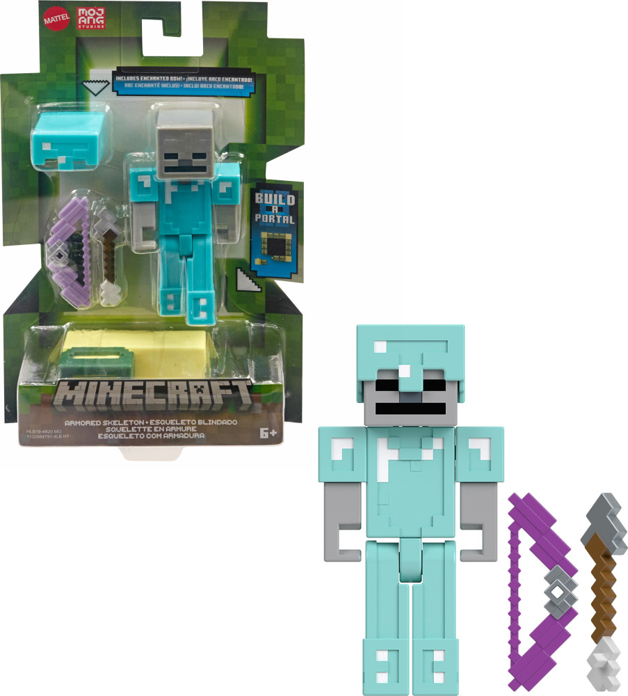 Minecraft Toys 3.25-inch Action Figures Collection, Armored Skeleton ...