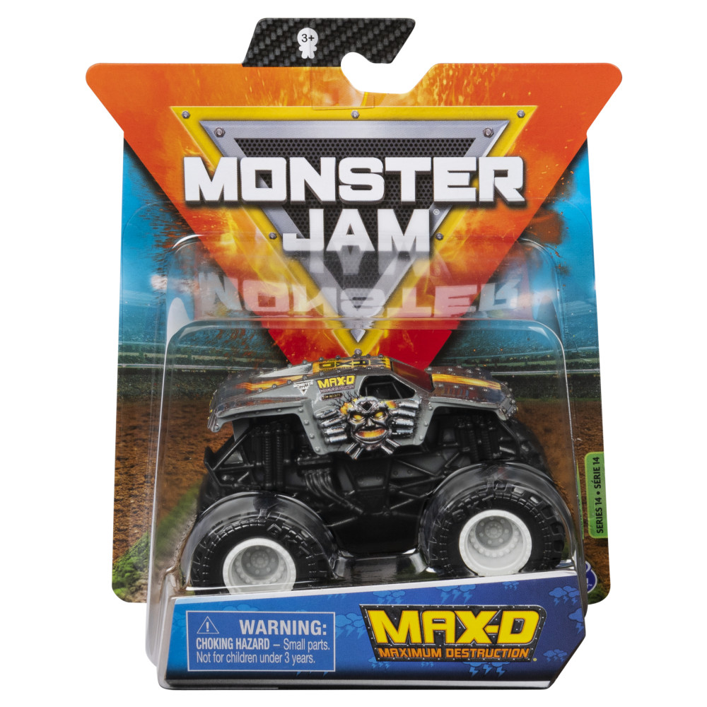Monster Jam, Official Max-D Monster Truck, Die-Cast Vehicle, Over Cast ...