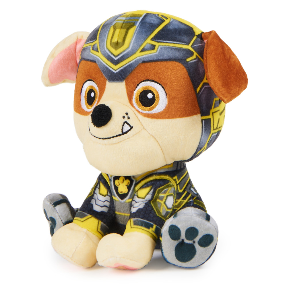 PAW Patrol: The Mighty Movie, Mighty Pups Rubble Plush Toy, 7-Inch Tall ...