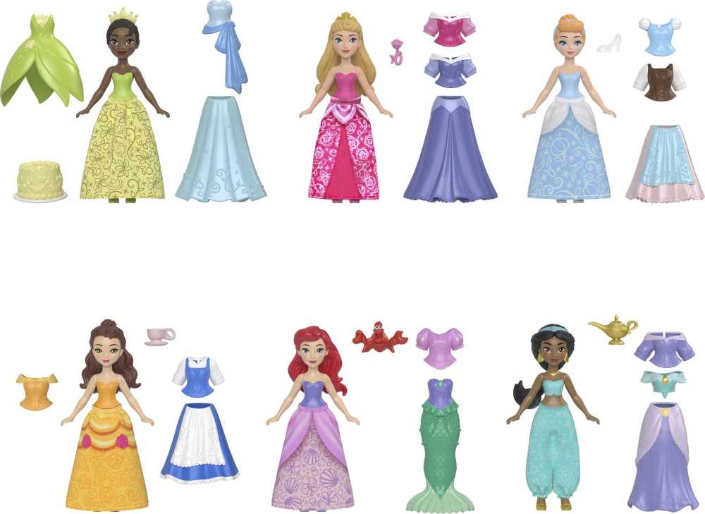 Disney Princess Toys, Princess Dolls and Fashions Set, Gifts for Kids ...