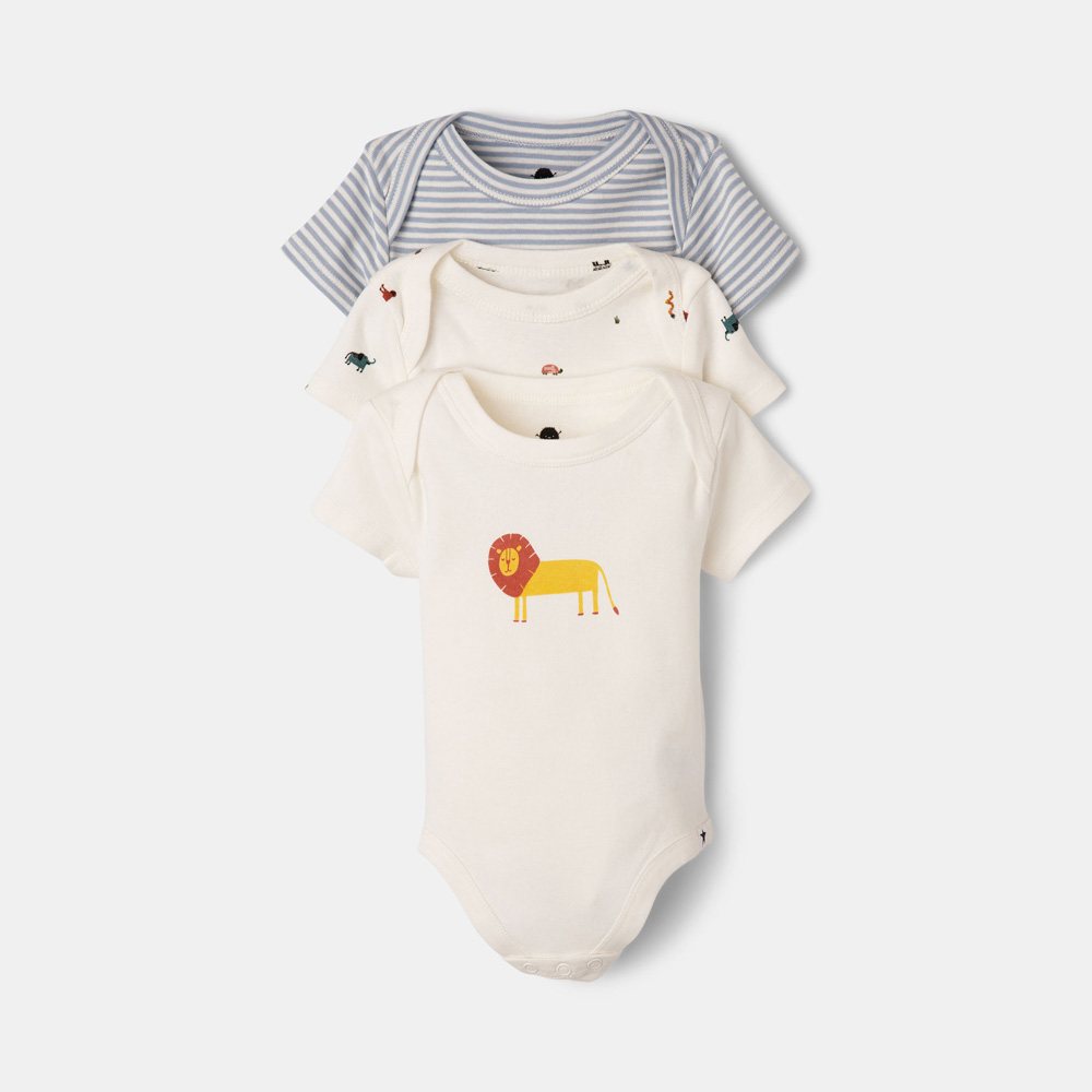 Cache Couche Paq 3 Imp Lion Blnc 3A6M | Babies R Us Canada