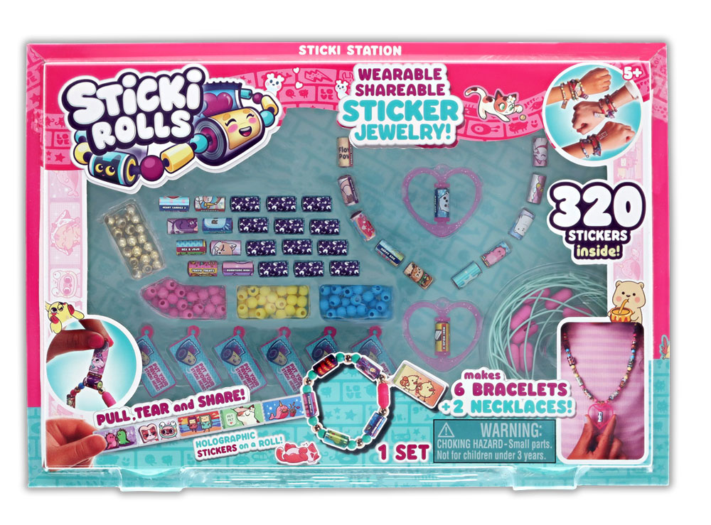 Sticki Rolls - Wearable Shareable Sticker Jewelry - Sticki Station Kit ...