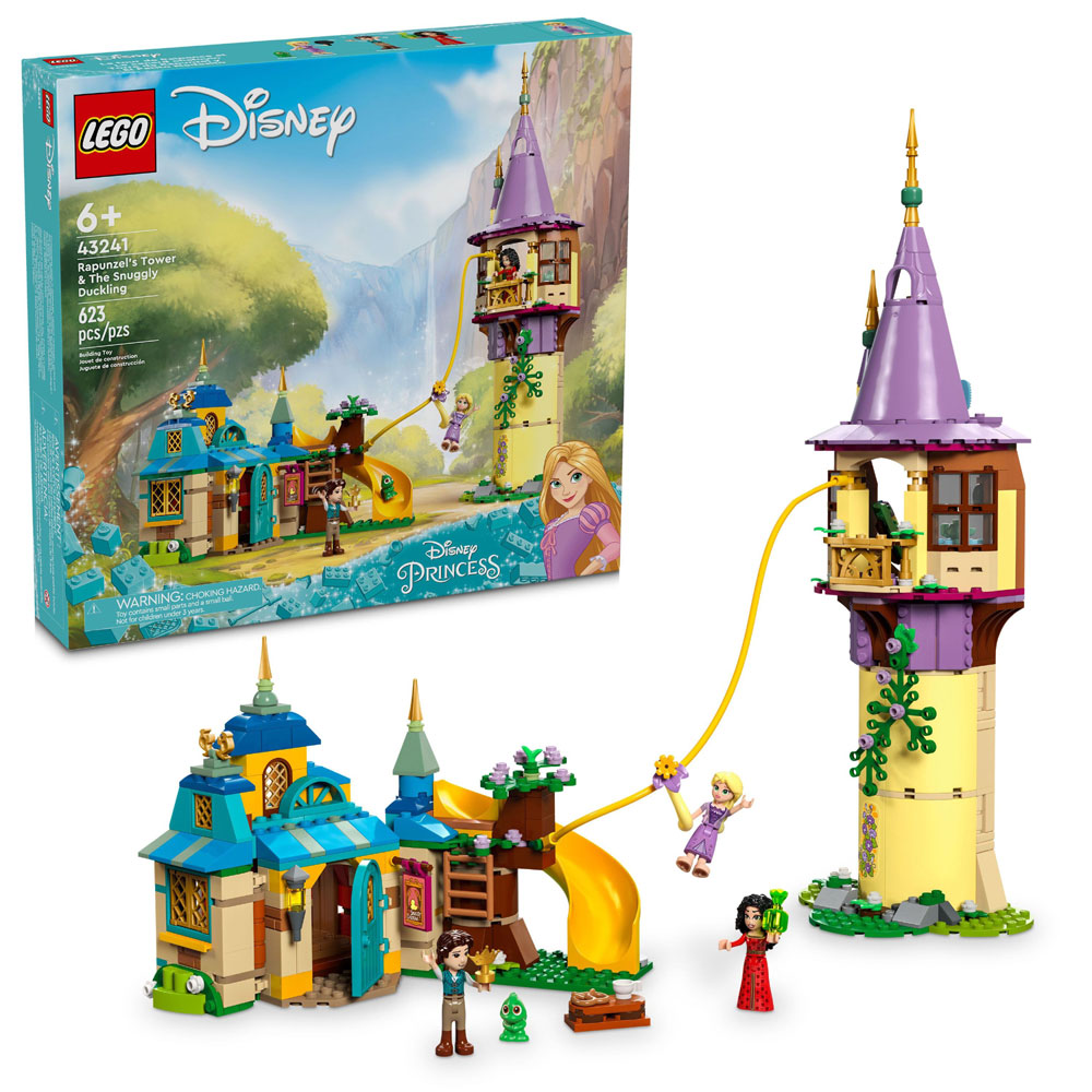 LEGO Disney Princess Rapunzel's Tower & The Snuggly Duckling 43241 ...
