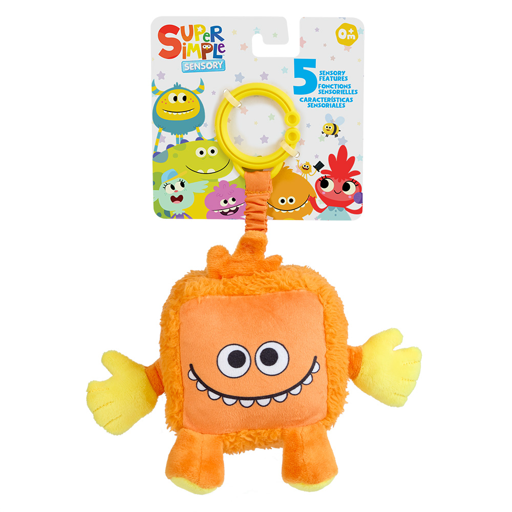 Super Simple Sensory Plush Monster Dewey (Orange) with 5+ Sensory ...