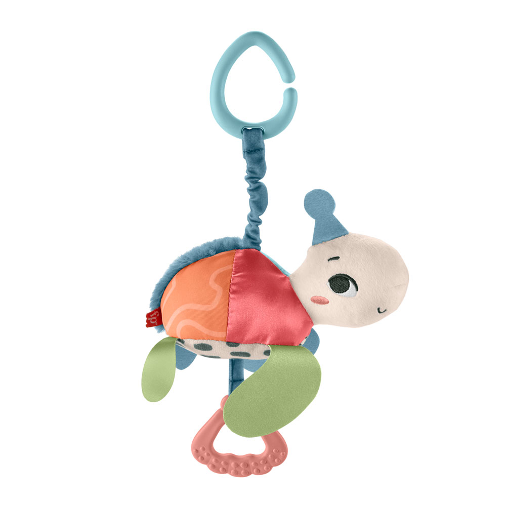 Fisher-Price Planet Friends Sea Me Bounce Turtle Baby Stroller Toy with ...