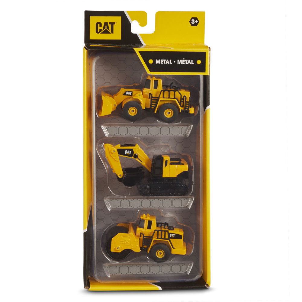 Cat Metal 3 Pack Front Loader, Excavator, Steam Roller | Toys R Us Canada