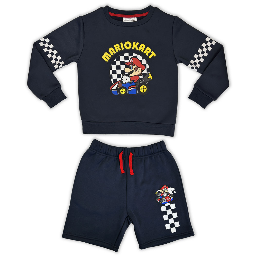 Mario Bros 2 Piece Crew & Short Set - Navy | Babies R Us Canada