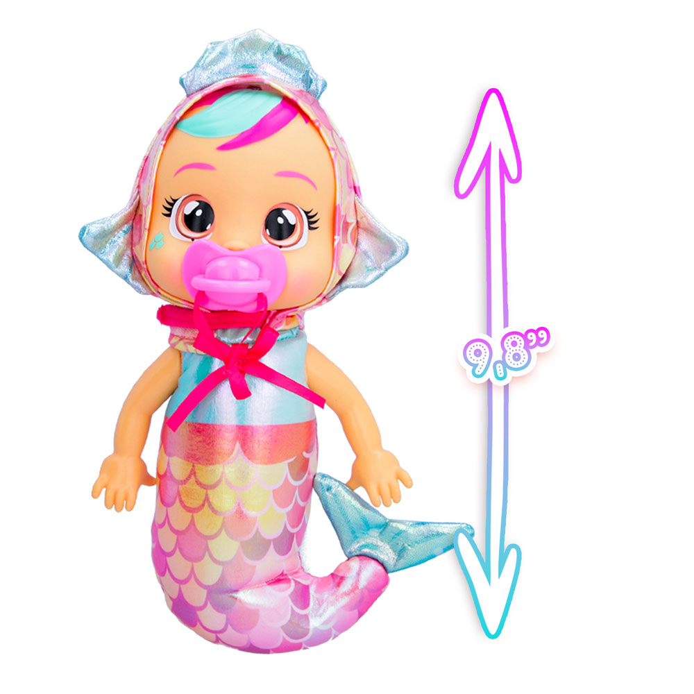 Cry Babies Tiny Cuddles Mermaids Melody - 9" Baby Doll | Metallic ...