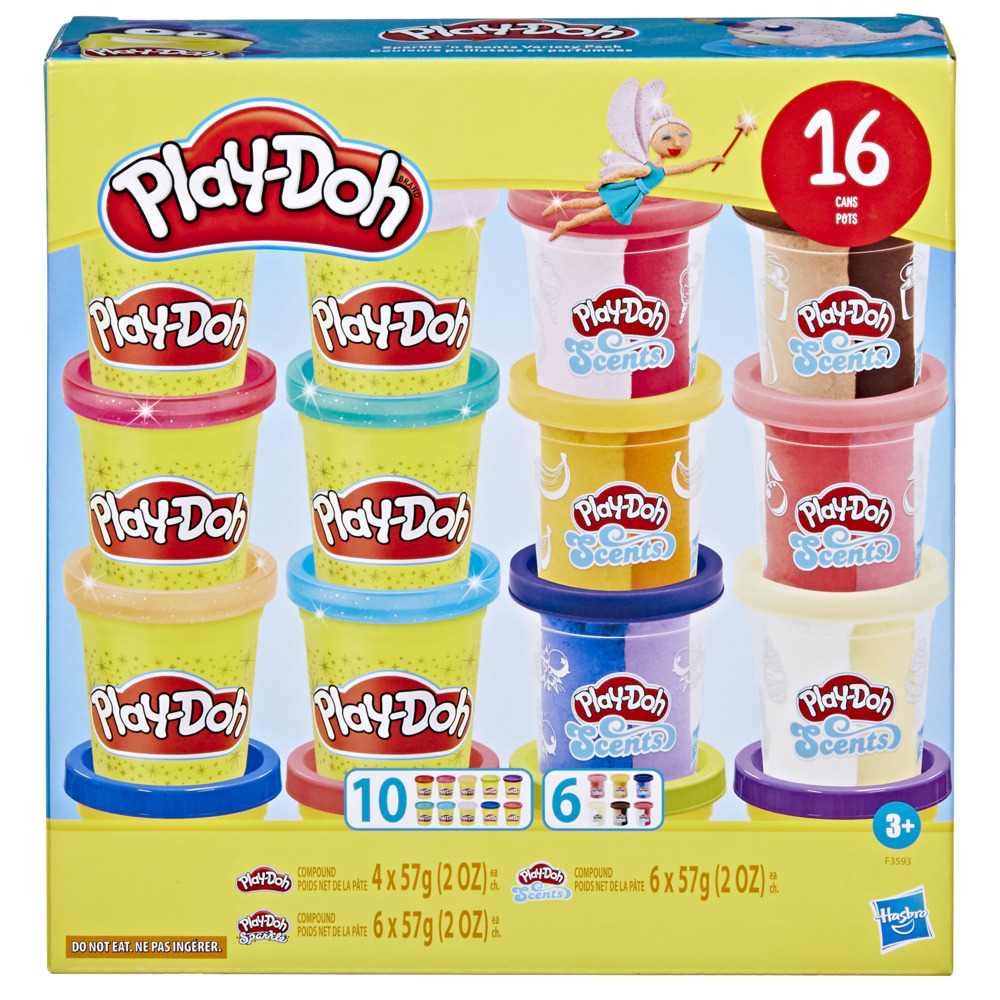 Play-Doh Sparkle and Scents Variety Pack of 16 Cans of Modeling ...