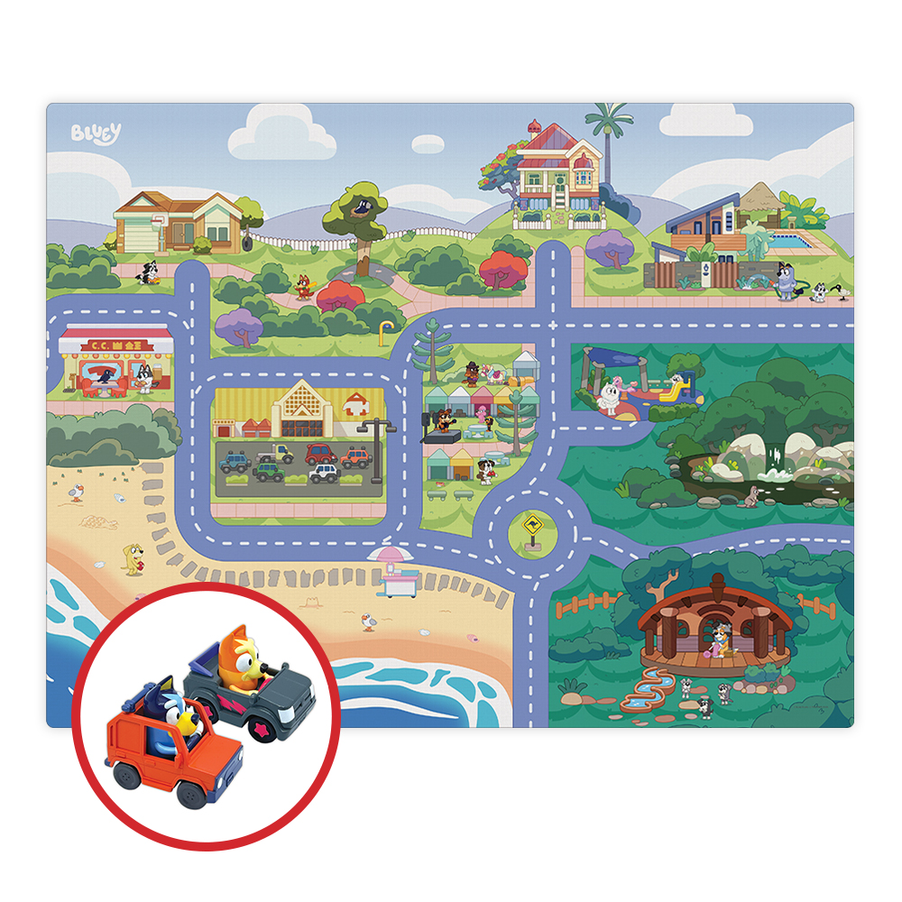 Bluey Imaginmat Jumbo Playmat With 2 Vehicles | Toys R Us Canada