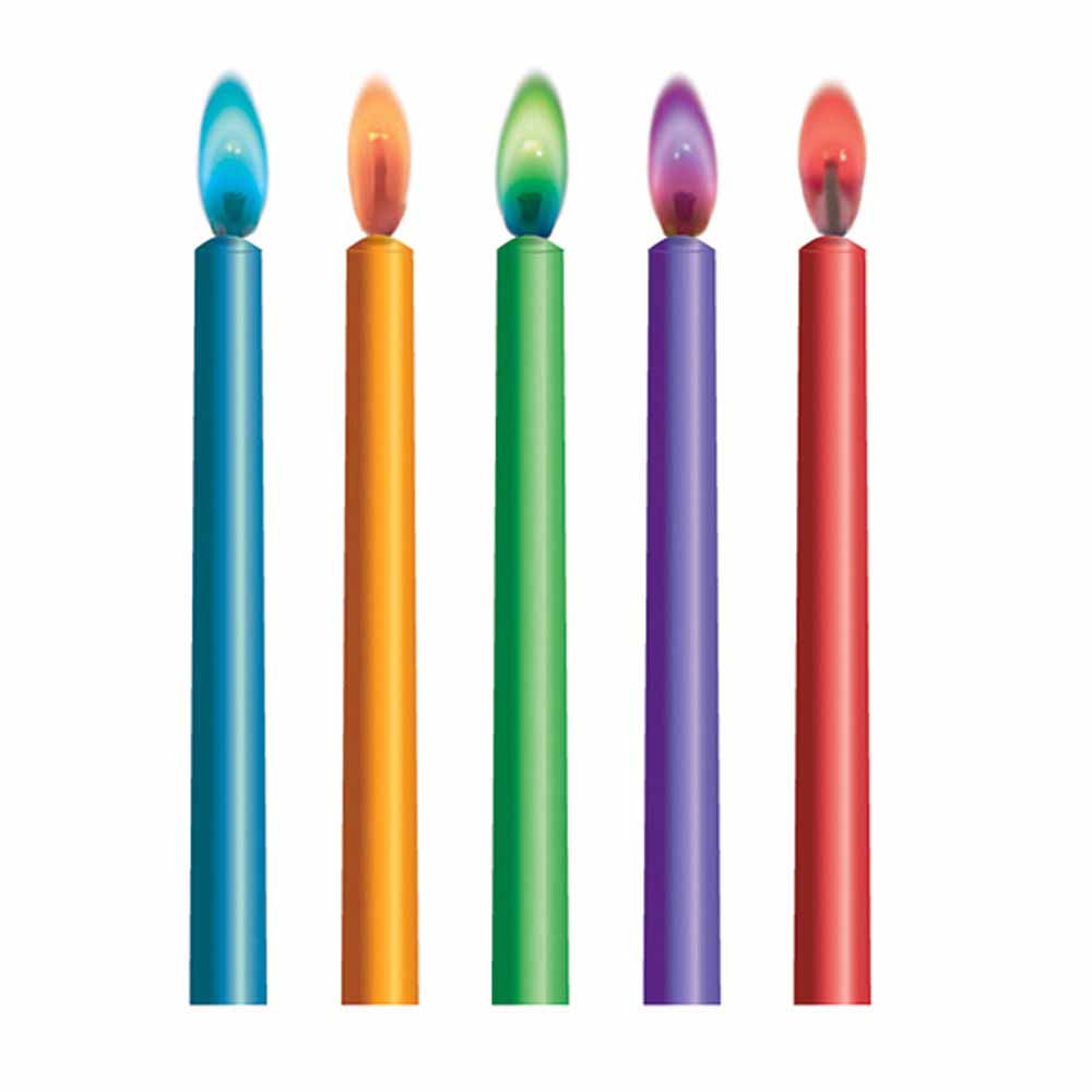 Color Flame Bday Candles & Holders, 10 pieces | Toys R Us Canada