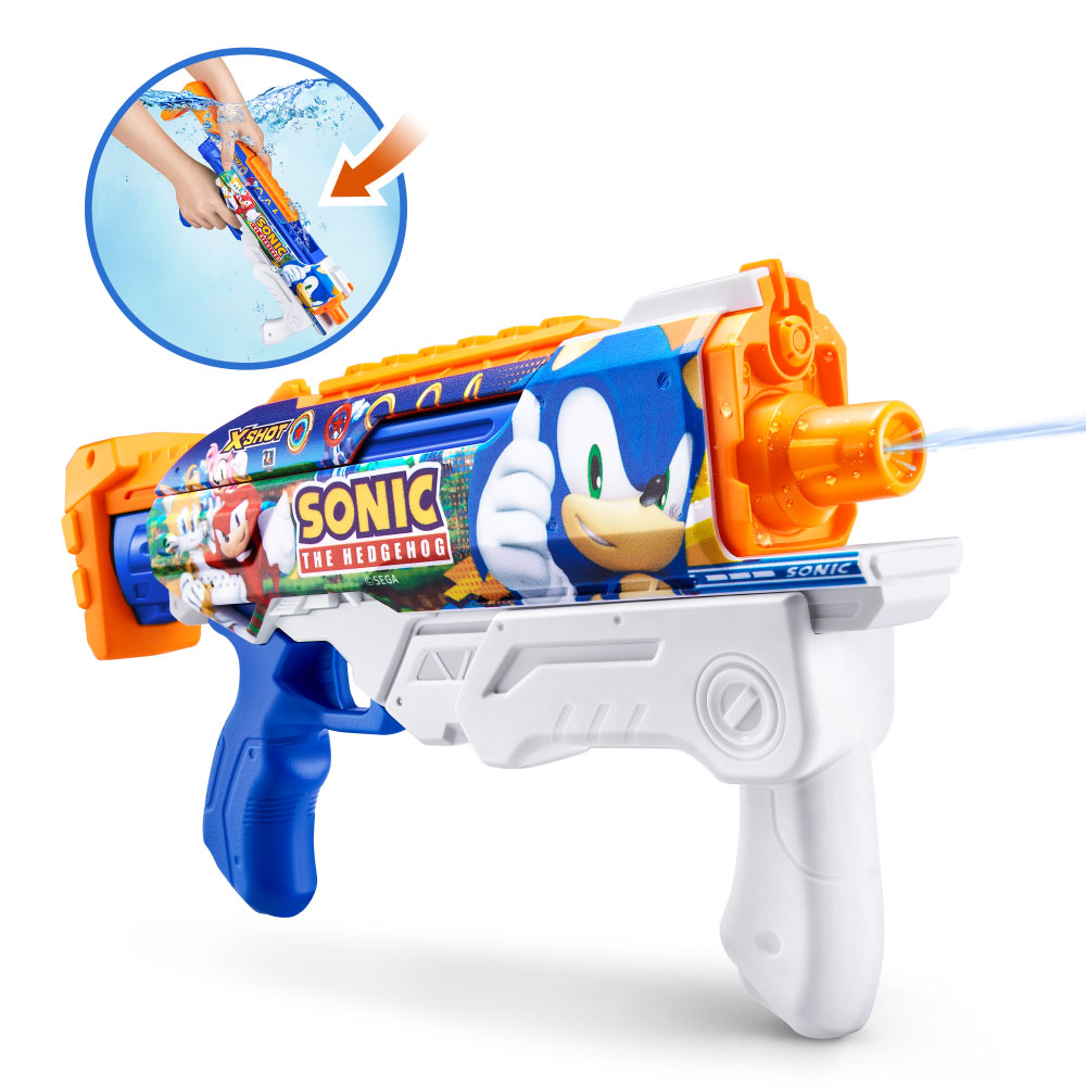 XSHOT Water Fast-Fill Skins Sonic The Hedgehog Hyperload Water Blaster ...