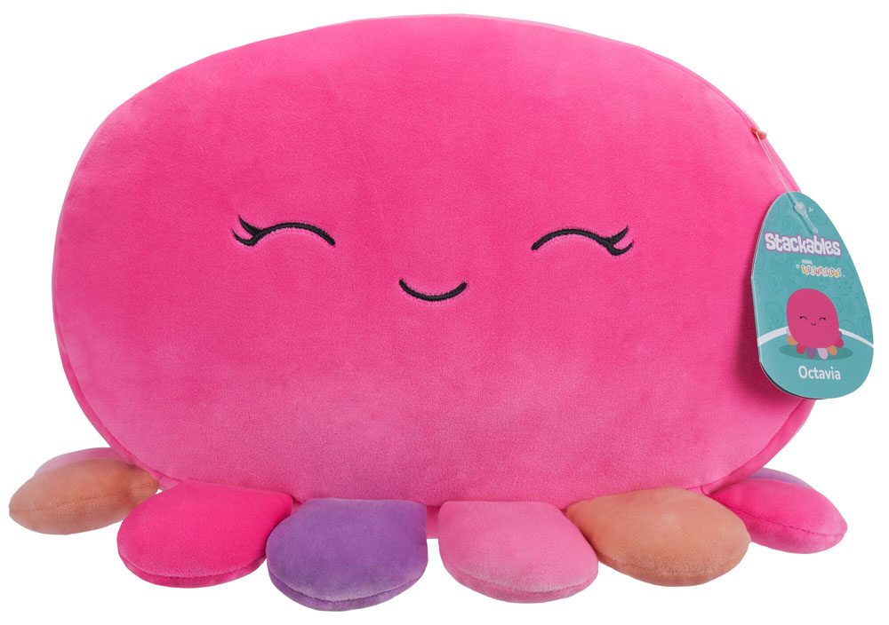 Squishmallows Stackables 12" - Octavia - Pink Octopus with Multicolored ...