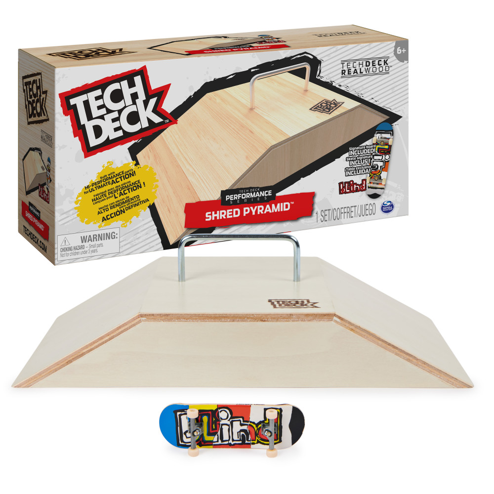 Tech Deck Performance Series, Shred Pyramid Set with Metal Rail and Exclusive Blind Fingerboard ...