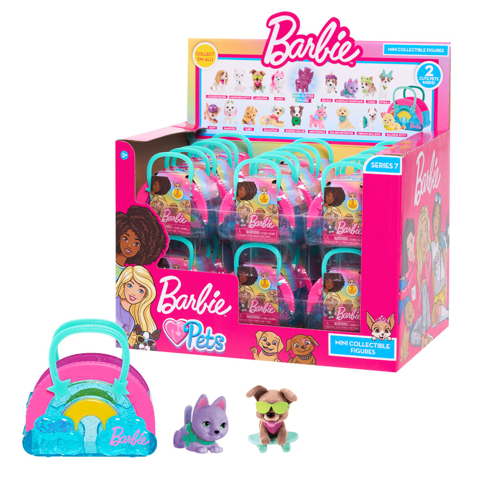 Barbie Collectible Mini Pets in Pet Carrier, Series 7, 2 Hidden Figures - R Exclusive | Toys R ...