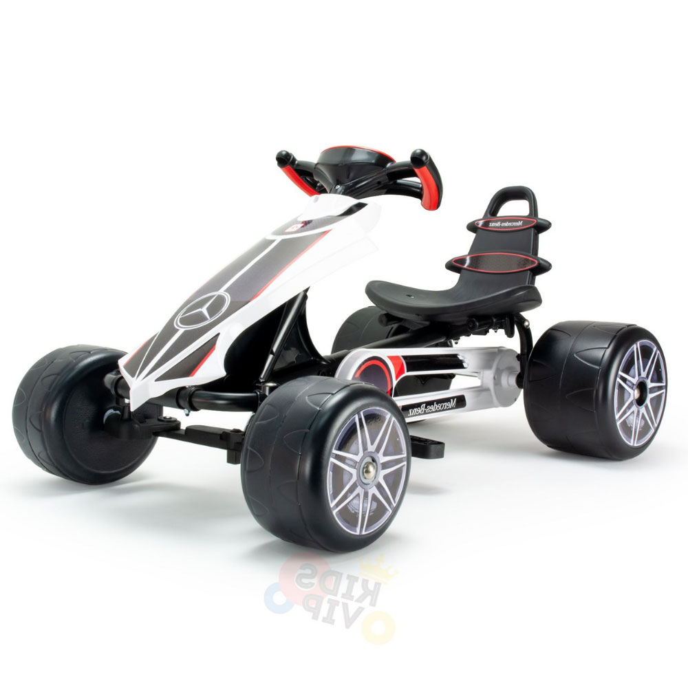 KidsVip Kids and Toddlers Mercedes Pedal Go Kart w/ Adjustable Seats ...