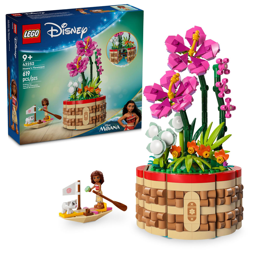 LEGO Disney Moana's Flowerpot Buildable Flower Toy with Mini-Doll ...