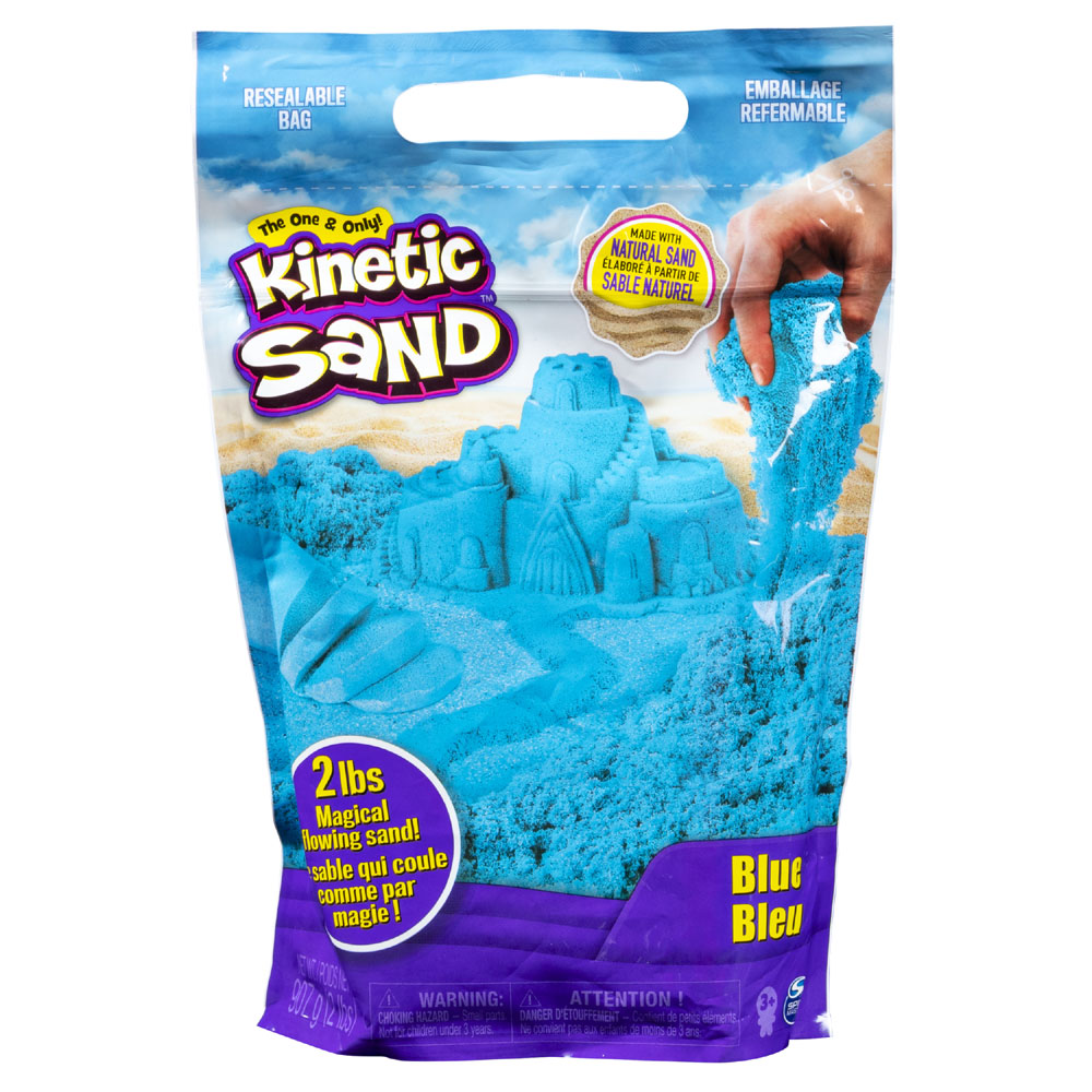 Kinetic Sand the Original Moldable Sensory Play Sand, Blue, 2 Pounds ...