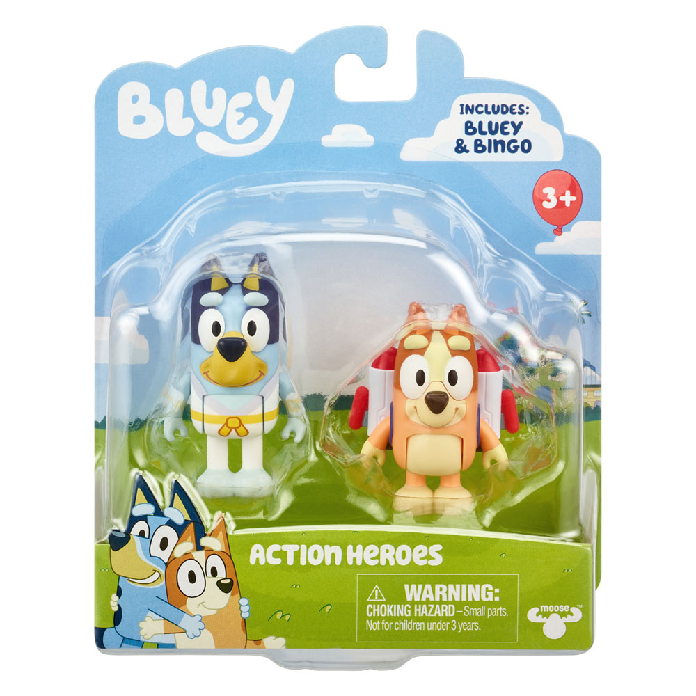 Bluey Figure 2Pack Action Hero Bluey and Bingo | Toys R Us Canada