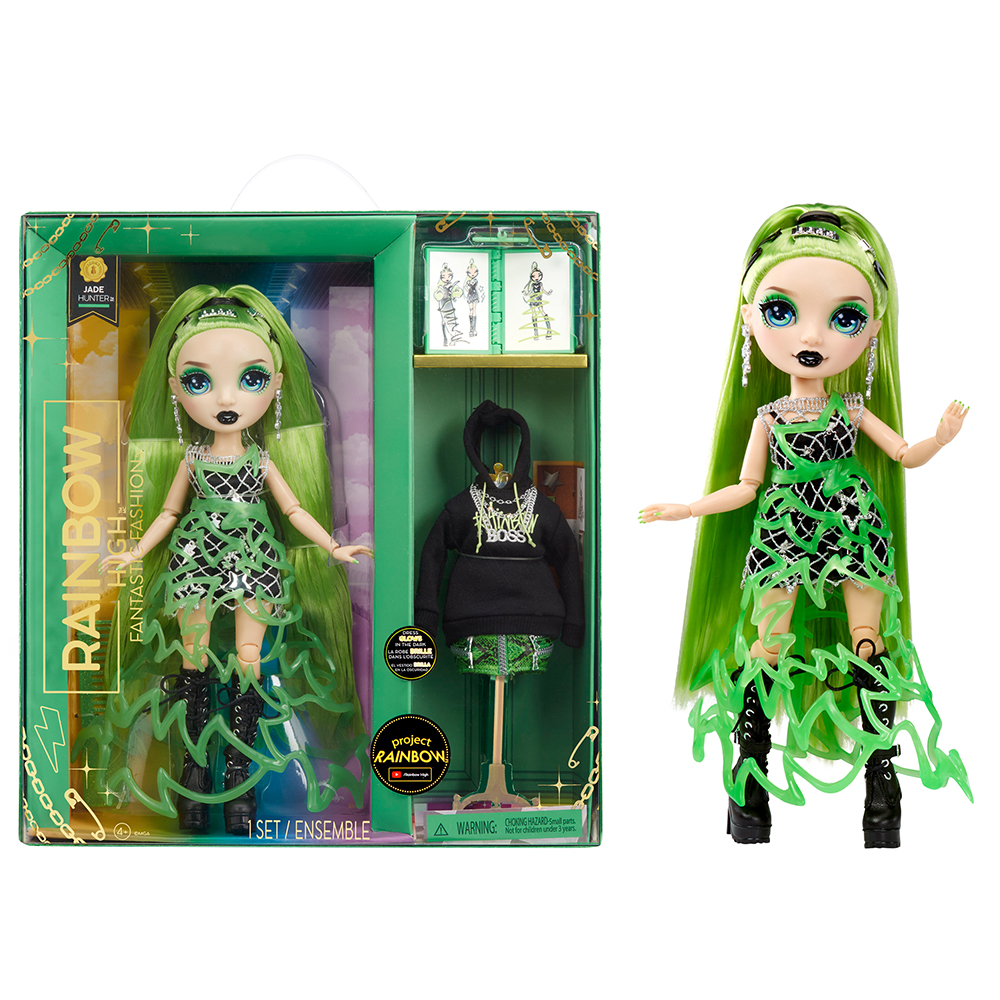 Rainbow High Fantastic Fashion Jade Hunter - Green 11" Fashion Doll and ...
