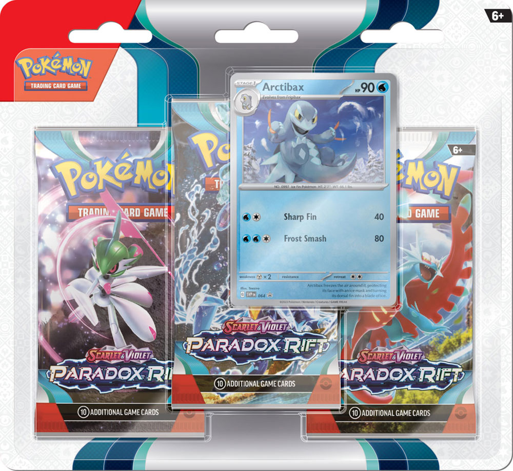 Pokemon S&V4 "Paradox Rift" 3-Pack Blister-Artibax - English Edition ...