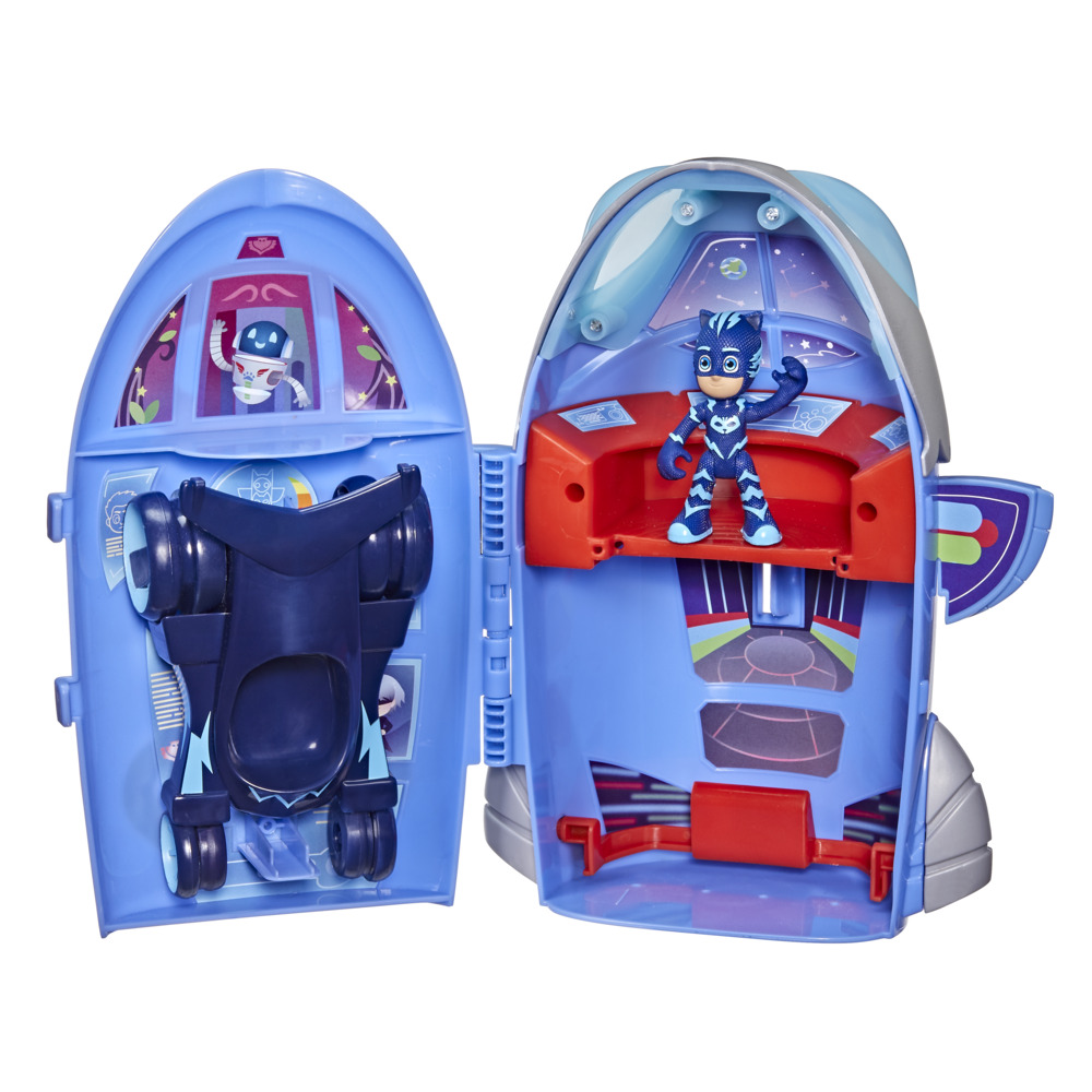 PJ Masks 2-in-1 HQ Playset, Headquarters and Rocket Preschool Toy ...
