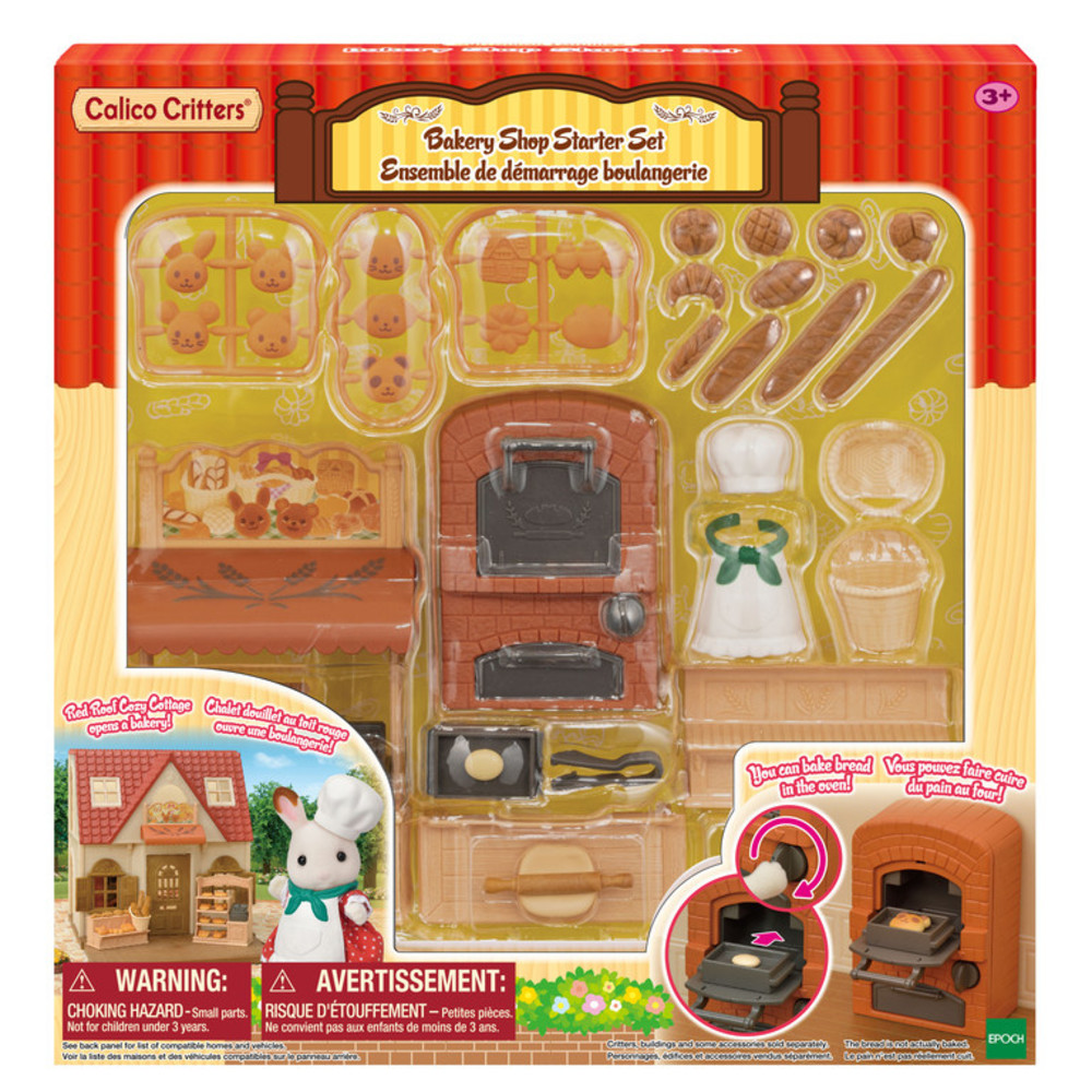 Calico Critters Bakery Shop Starter Set, Dollhouse Playset with ...
