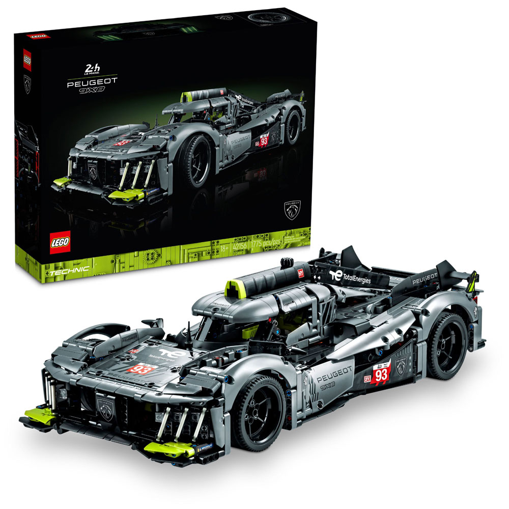 LEGO Technic PEUGEOT 9X8 24H Le Mans Hybrid Hypercar 42156 Building Kit ...
