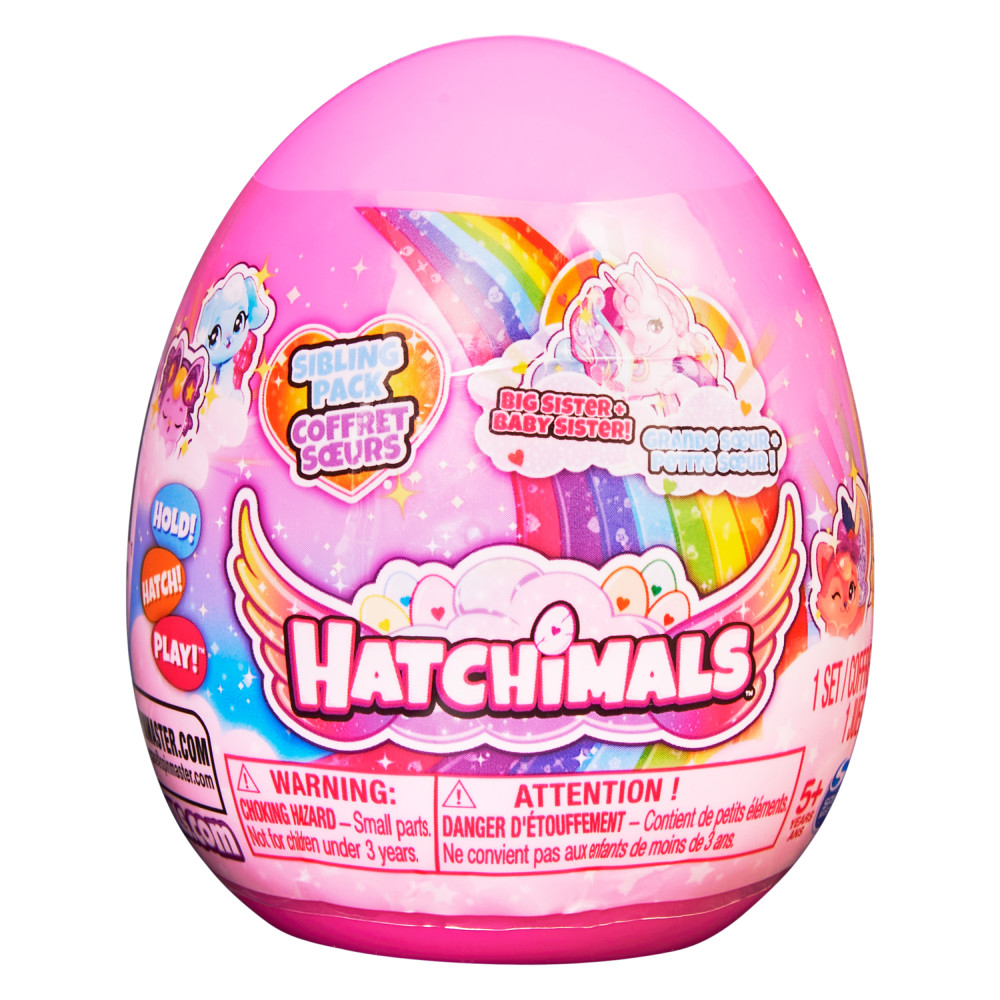 Hatchimals CollEGGtibles, Sibling Pack with 1 Big Kid, 1 Baby Character ...