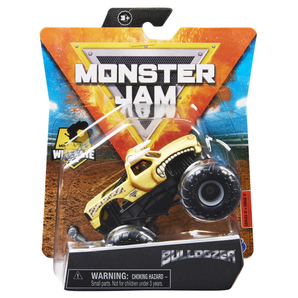 Monster Jam, Official Bulldozer Monster Truck, Die-Cast Vehicle, Retro ...