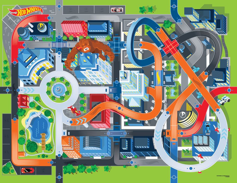 Hot Wheels Jumbo Mega Mat With 2 Vehicles | Toys R Us Canada