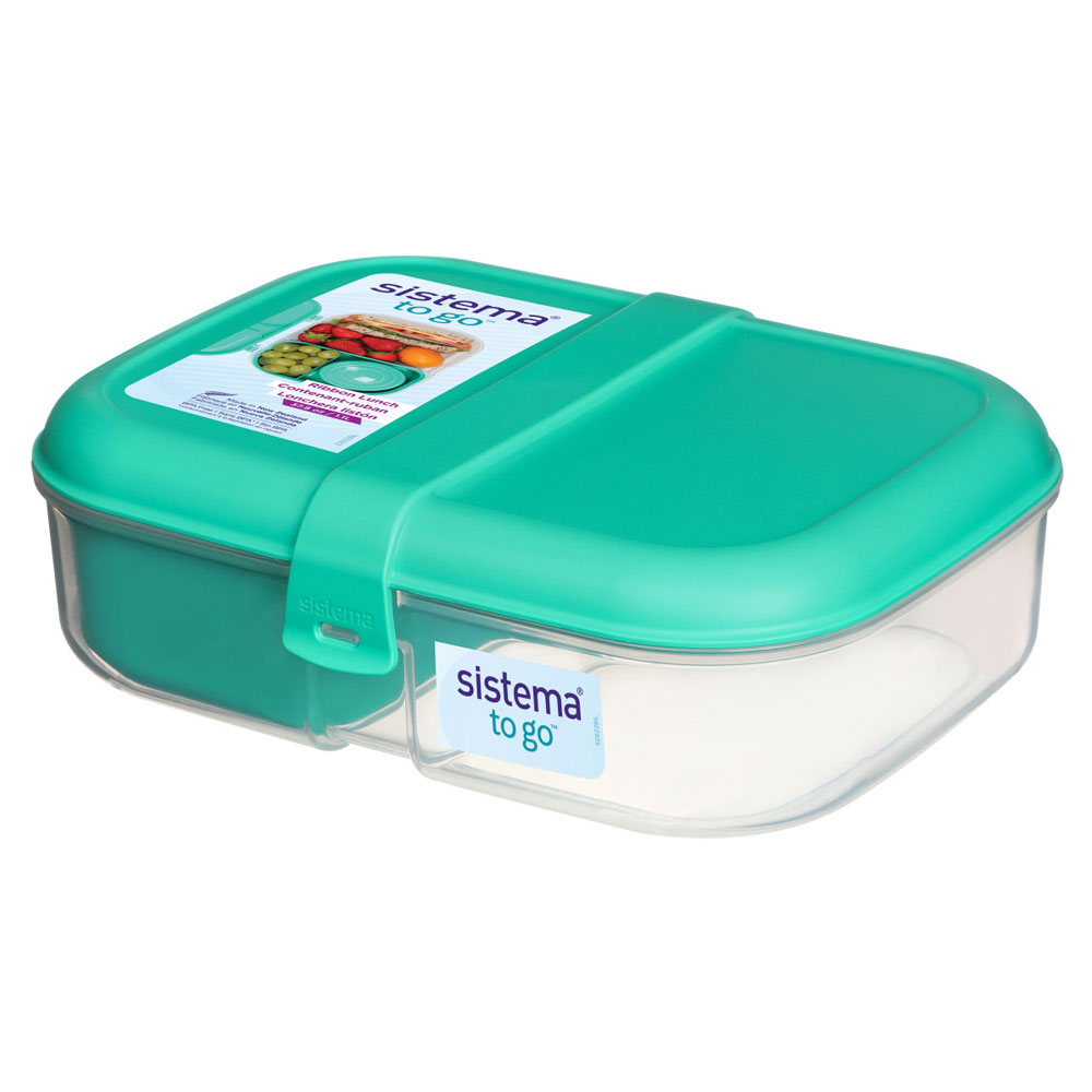Sistema To Go Split Lunch Box, 1.1 L Food Storage Container with 2 ...